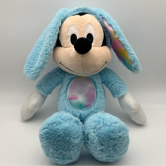 Disney | Toys | Mickey Mouse Easter Bunny Plush Rainbow Ears 6 Just ...